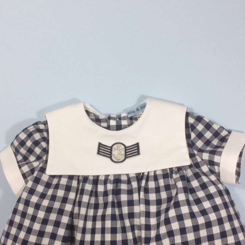 Navy Gingham Romper. - Etsy