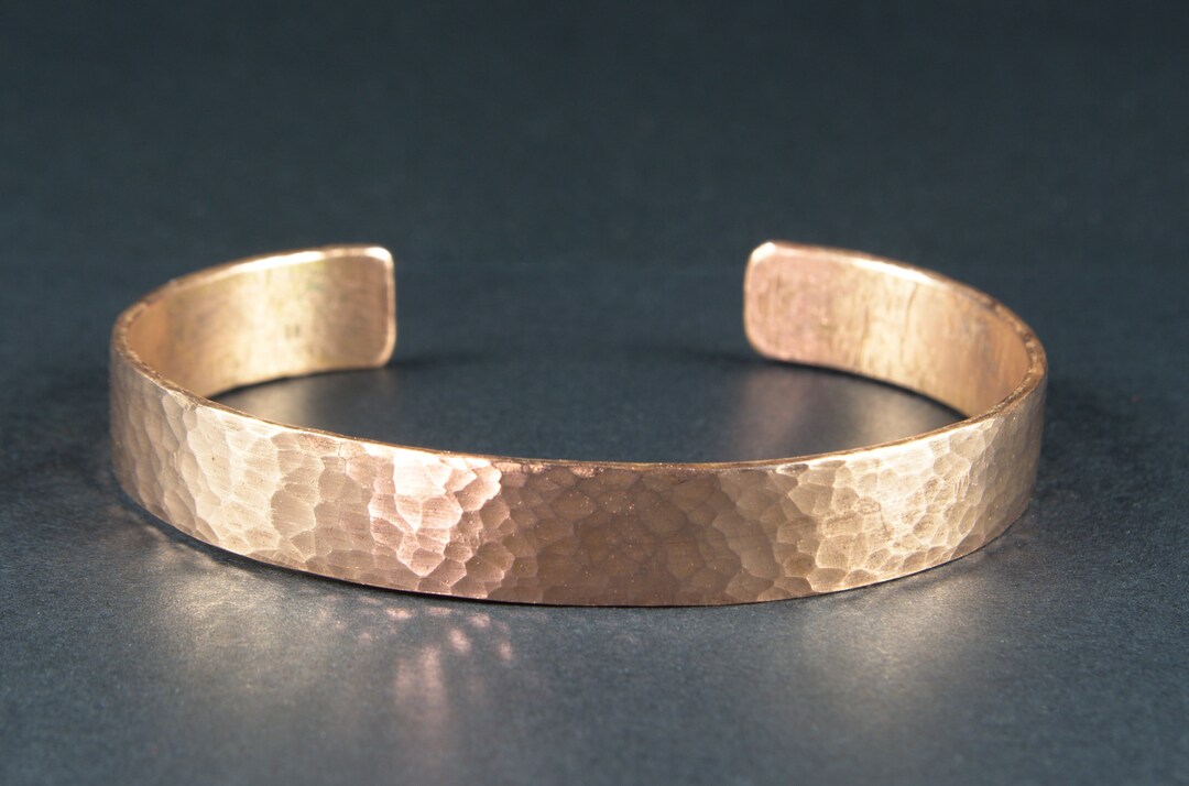 Peened Copper Bracelet: Hand Formed and Peened Copper Cuff Bracelet by ...