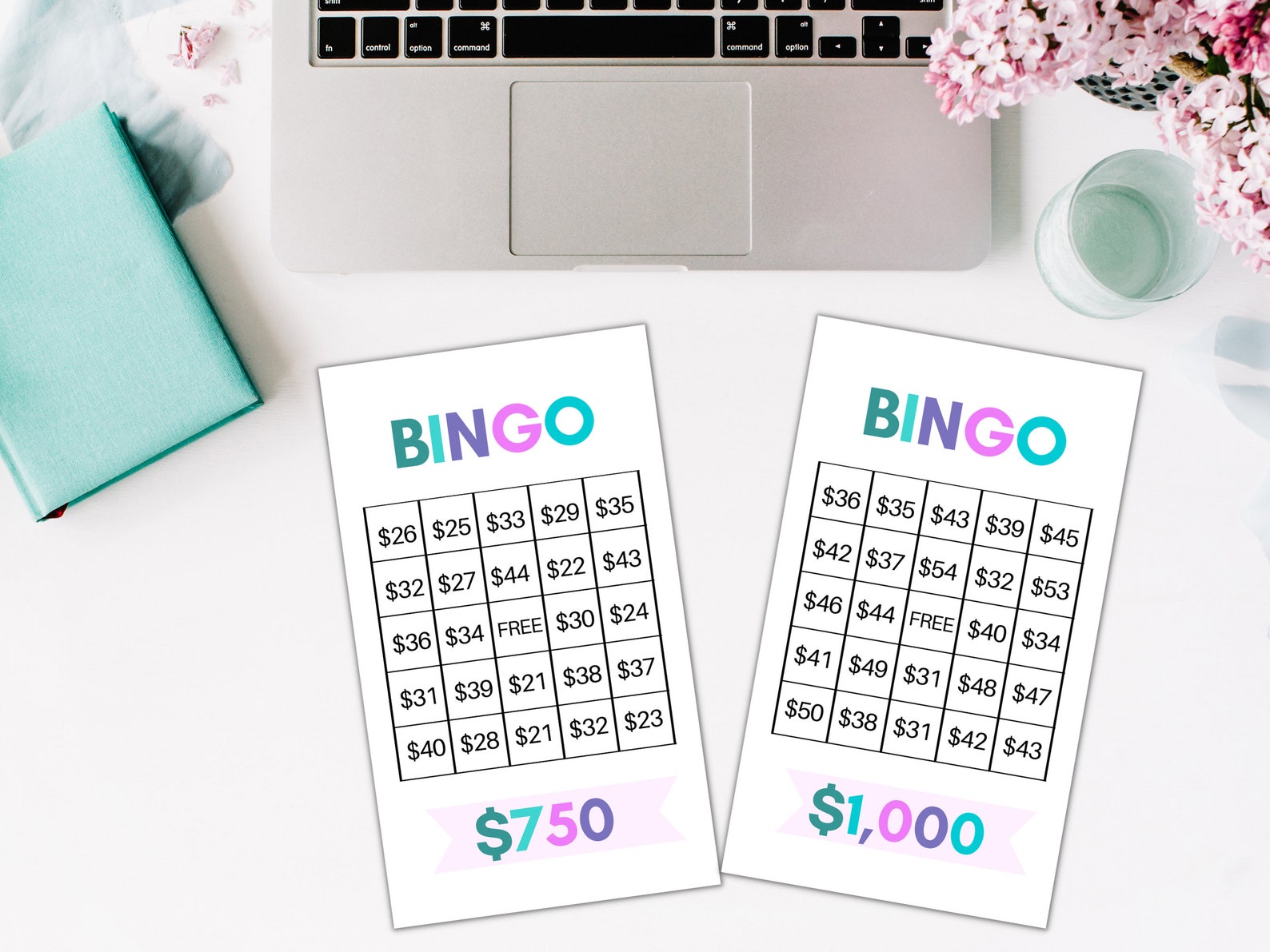 Bingo Savings Challenge Savings Challenge Bundle Money - Etsy