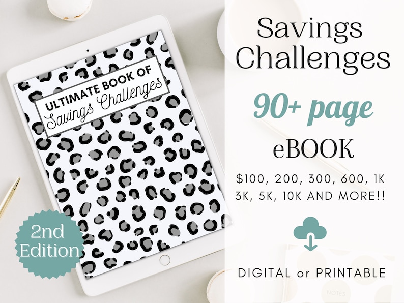 Savings Challenge Book: 12-month Printable Tracker (PDF Download) - Etsy