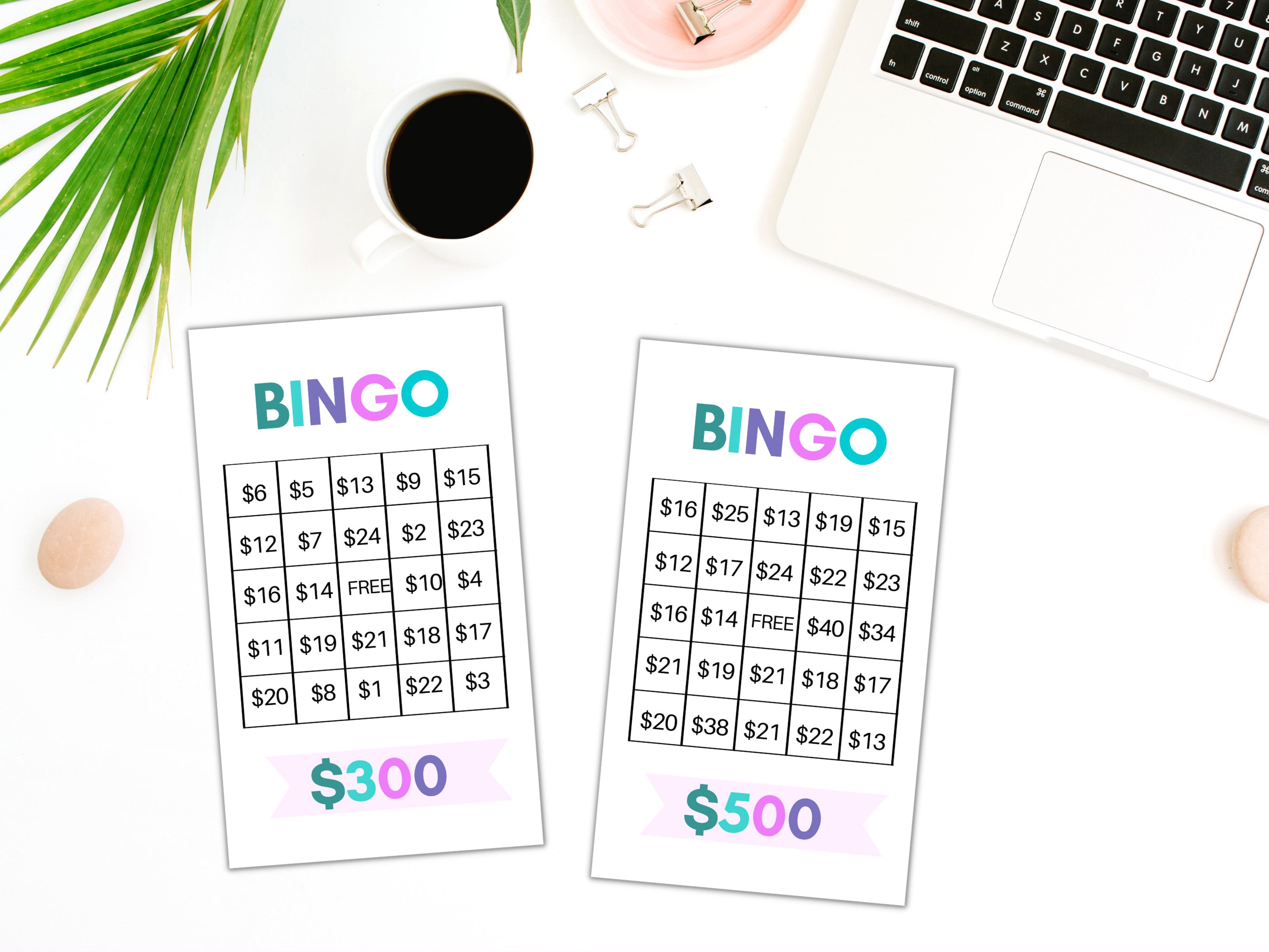 Bingo Savings Challenge Savings Challenge Bundle Money - Etsy