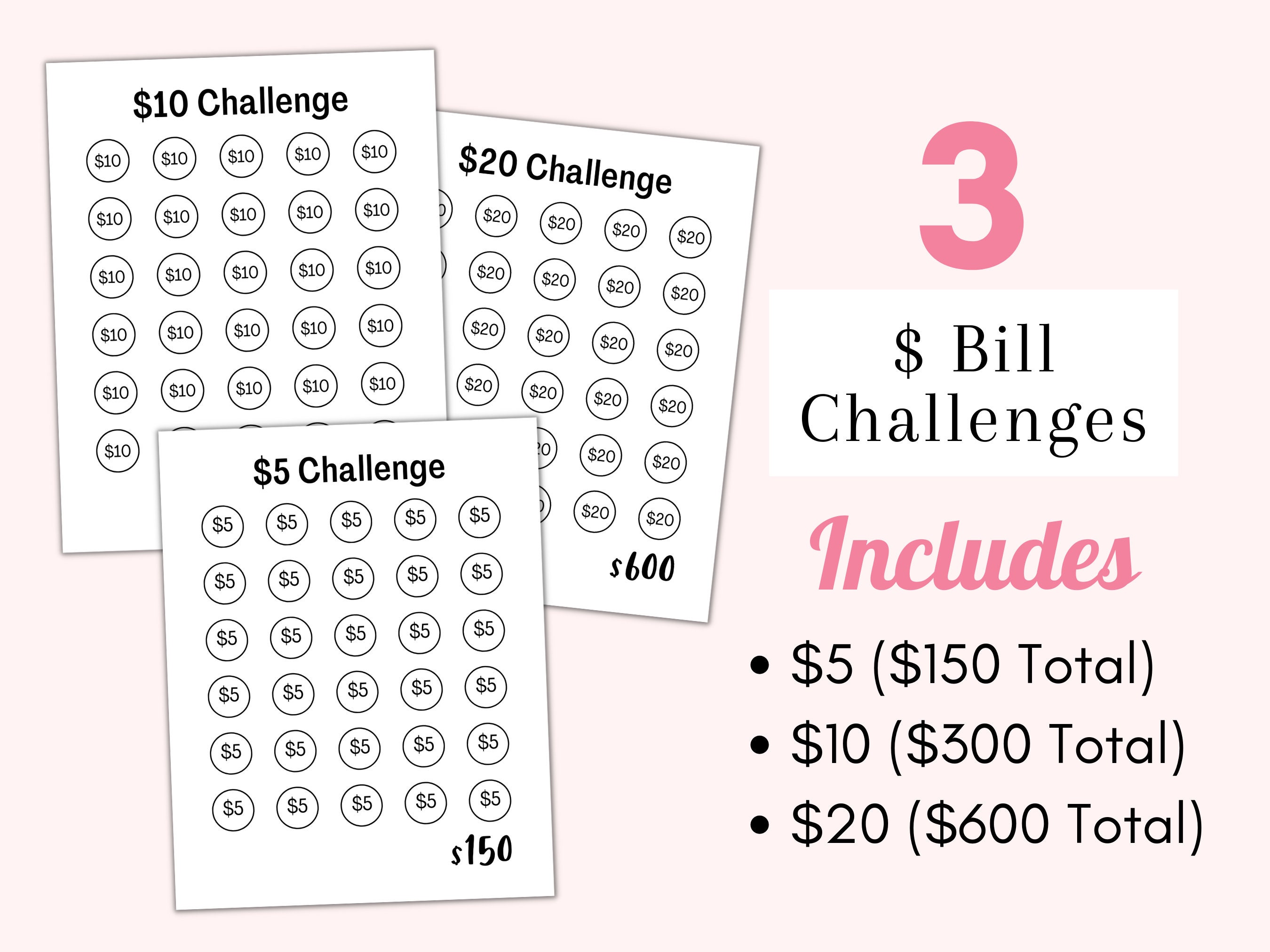 Digital Savings Challenge Book Printable PDF Download - Etsy