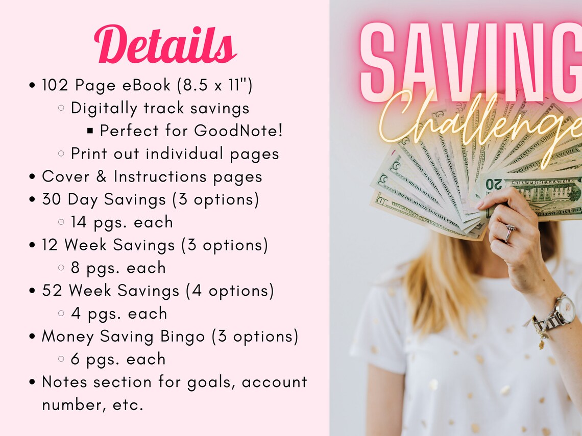 2023, 2024 Savings Challenge Savings Challenge Book Savings Challenge ...