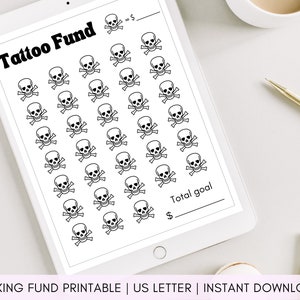 Tattoo Fund Saving Challenge Printable Sinking Funds Tracker A6 Budget ...