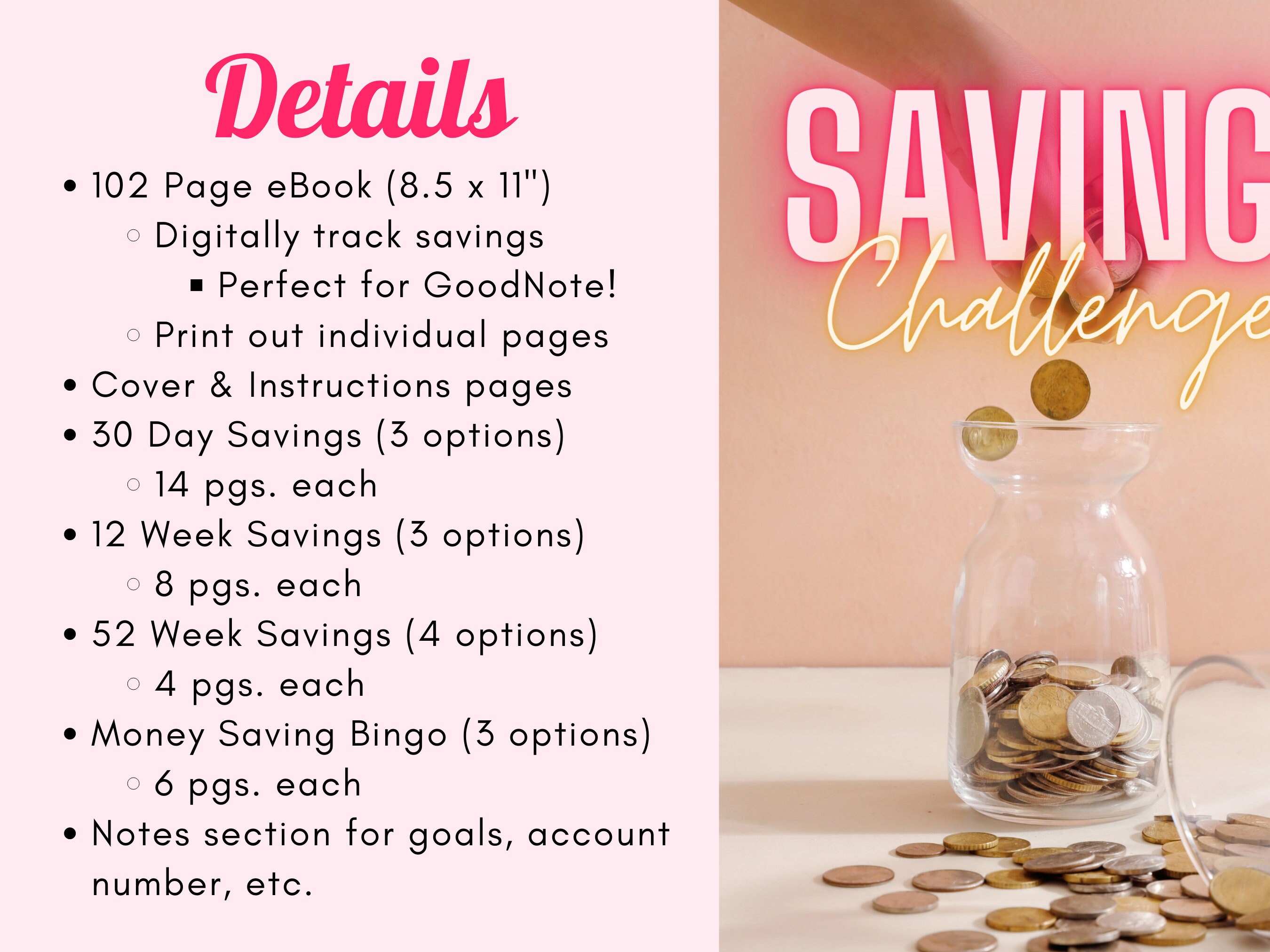 2023, 2024 Savings Challenge Savings Challenge Book Savings Challenge ...