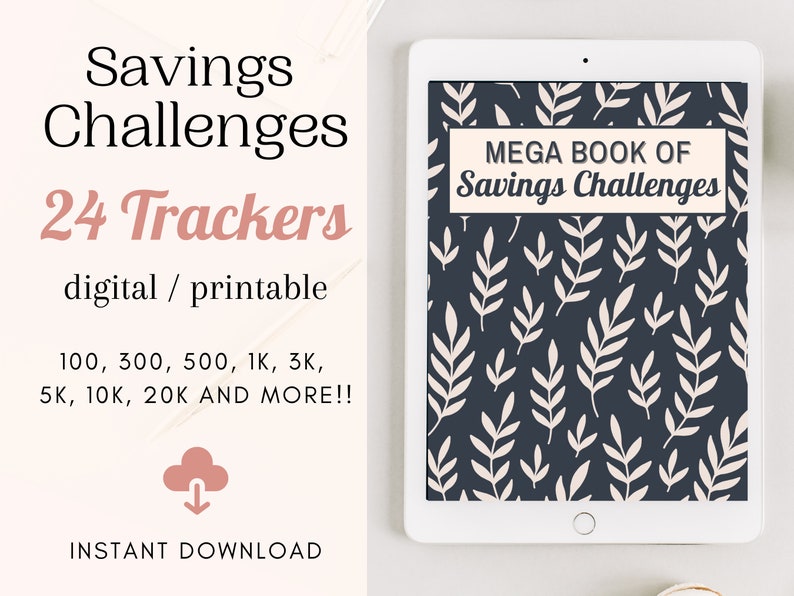 Savings Challenge Book Savings Challenge Printable Savings - Etsy
