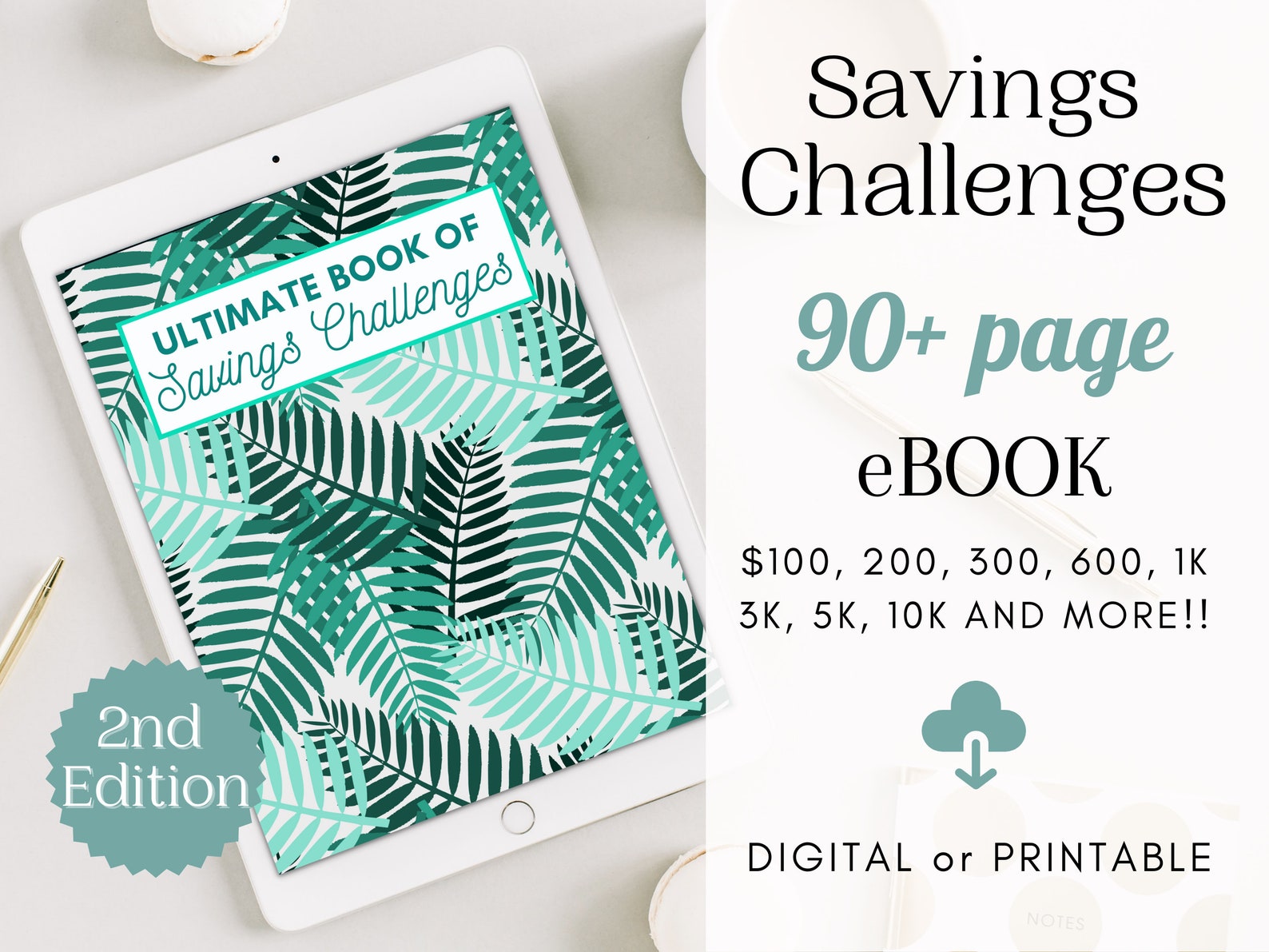 Savings Challenge Book | Savings Challenge Bundle Digital | 12 Month ...