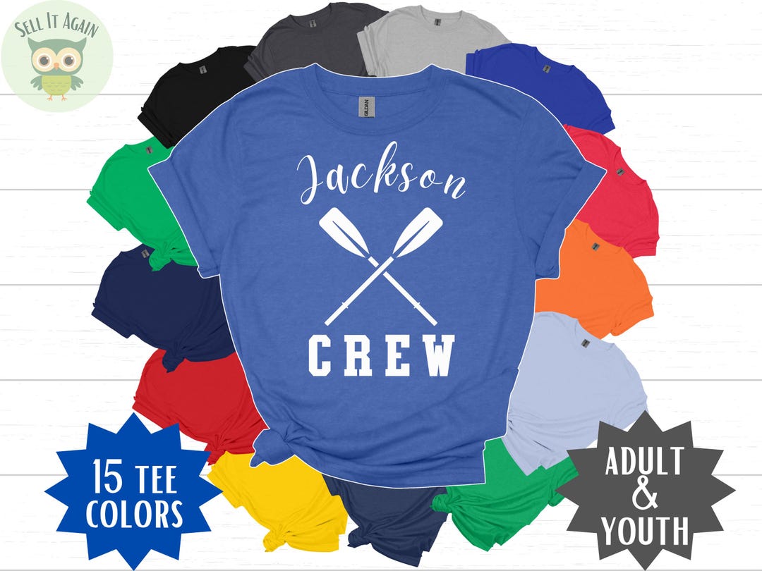 Custom Crew Team Shirt, School University College Crew Season ...