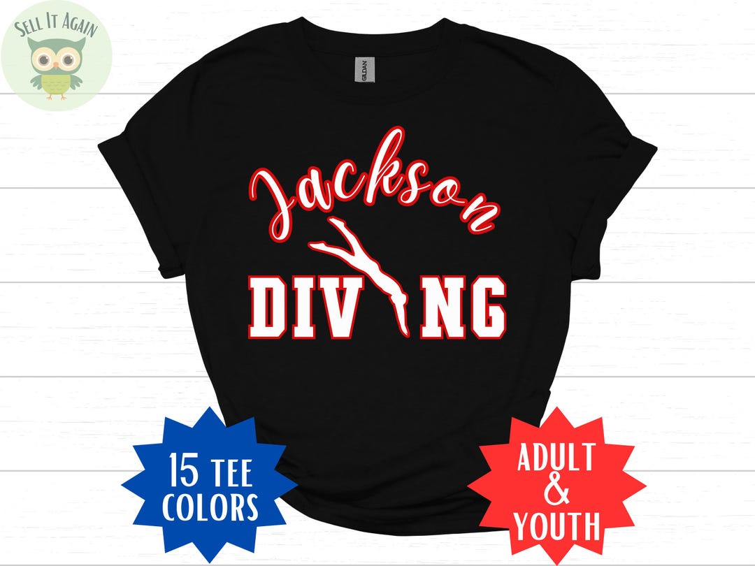 Custom Diving Shirt, High School Dive Team T-shirts, Personalize Gift ...