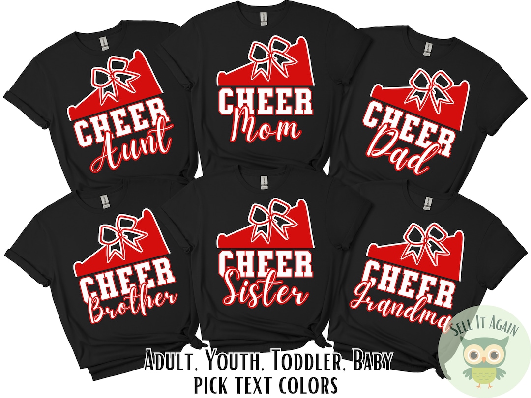 Custom Cheer Family Shirts, Football Cheer Mom Shirt, Cheer Dad T-shirt ...