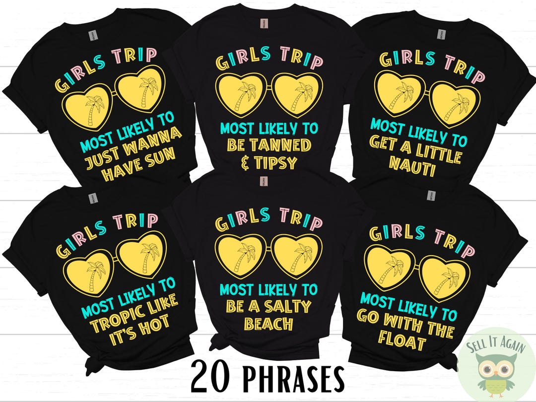 Funny Girls Trip Shirts, Matching Girls Road Trip Tshirts, Custom Girls ...
