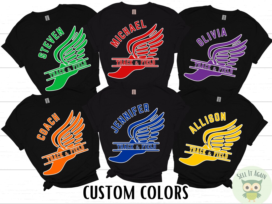 Custom Track & Field Shirts, Personalized Name Track Shirts, Matching ...