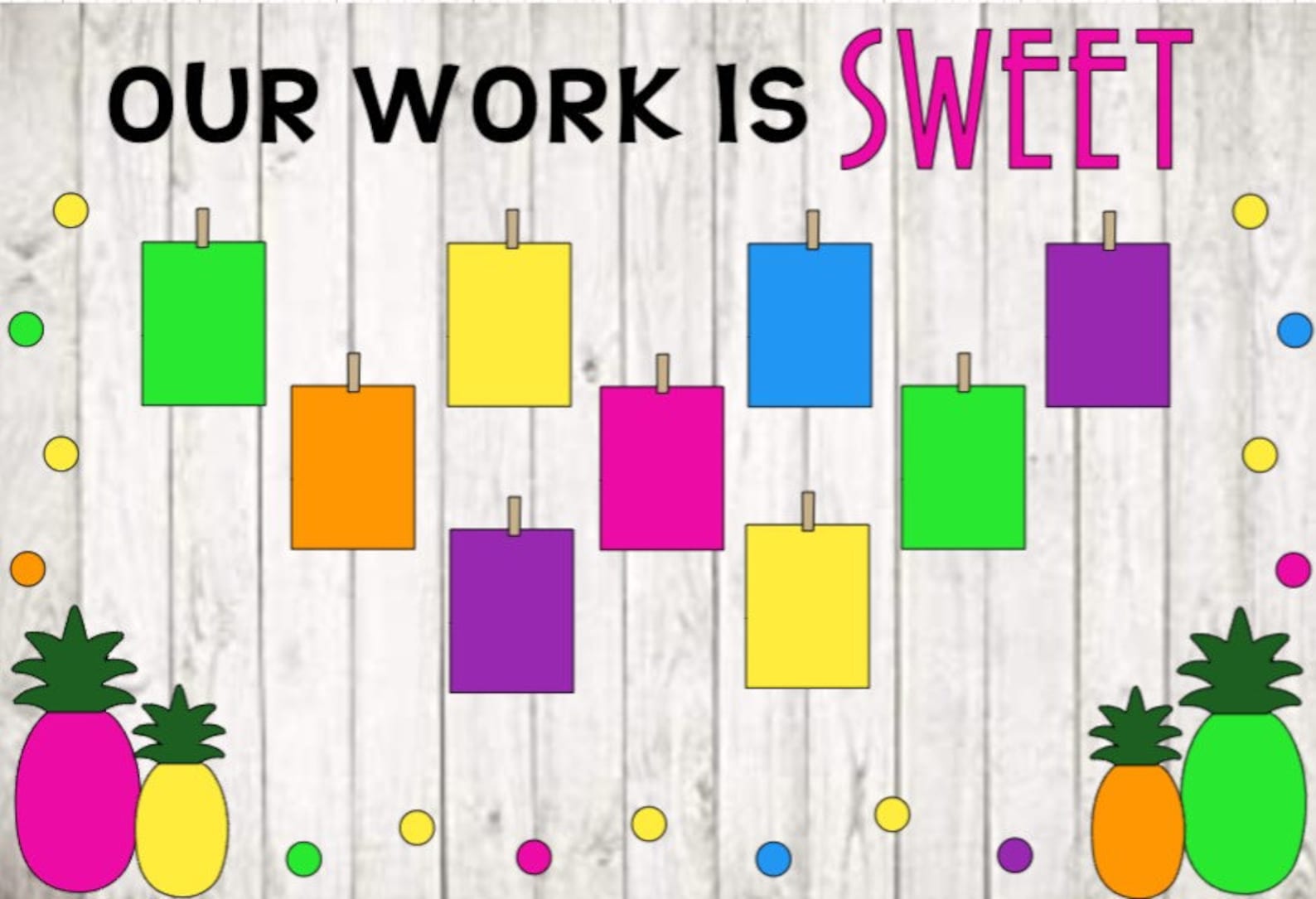 Teachers School Bulletin Board Cutouts DIY Kit our Work - Etsy