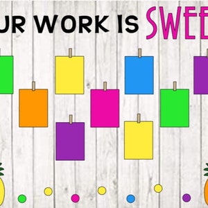 Teachers School Bulletin Board Cutouts DIY Kit "our Work is Sweet ...