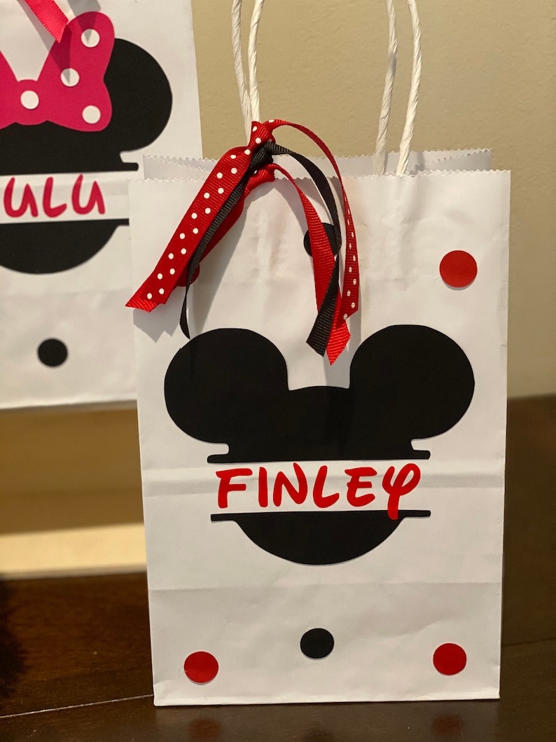 Minnie Mouse Mickey Mouse Party Favor Bags Birthday Baby - Etsy