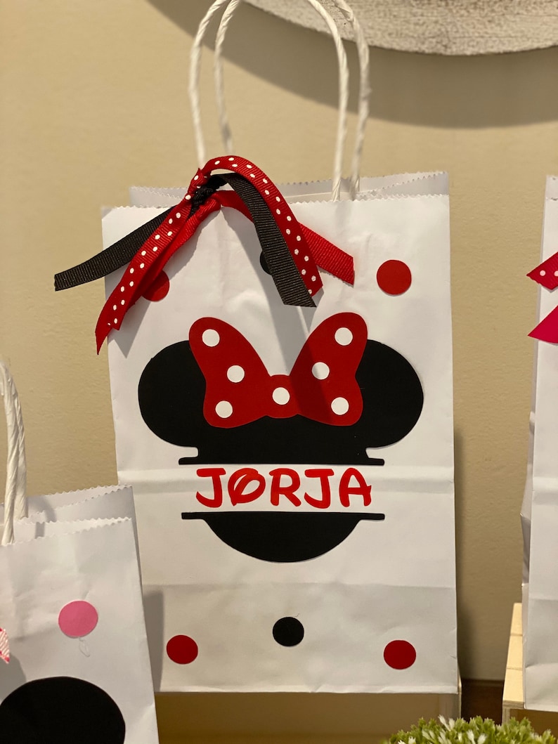 Minnie Mouse Mickey Mouse Party Favor Bags Birthday Baby - Etsy