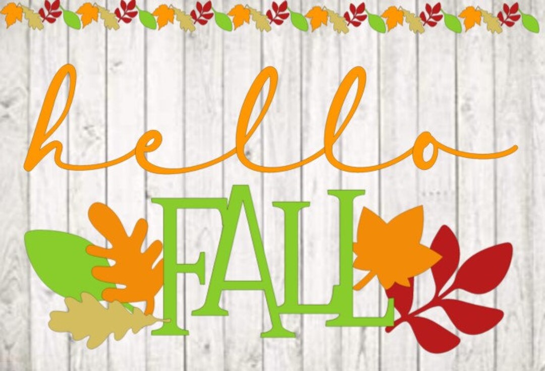 Teachers School Bulletin Board Cutouts DIY Kit "hello Fall" | Fall ...