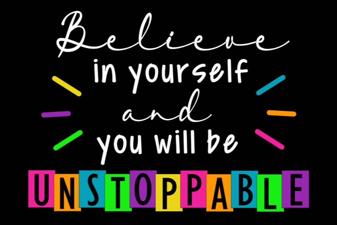 Teachers School Bulletin Board Cutouts DIY Kit "believe in Yourself ...