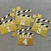 Glittery Gold Hollywood Movie Star Cinema Clapboard Table Number ...