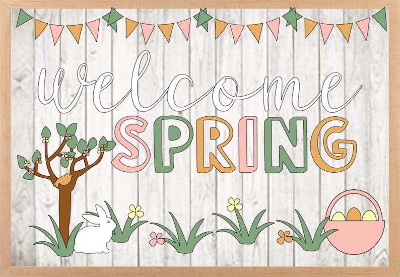 Teachers School Bulletin Board Cutouts Diy Kit Welcome Etsy