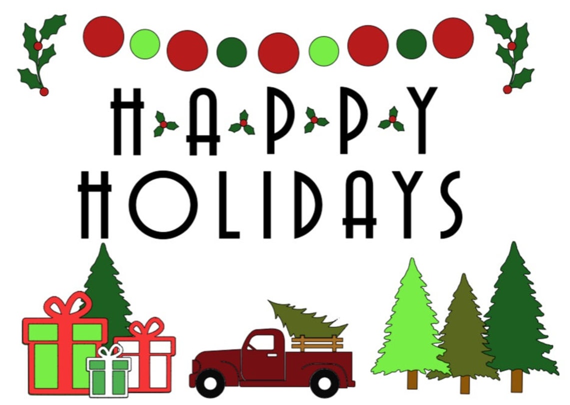 Teachers School Bulletin Board Cutouts DIY Kit "happy Holidays ...