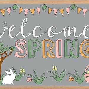 Teachers School Bulletin Board Cutouts DIY Kit "welcome Spring" | Back ...
