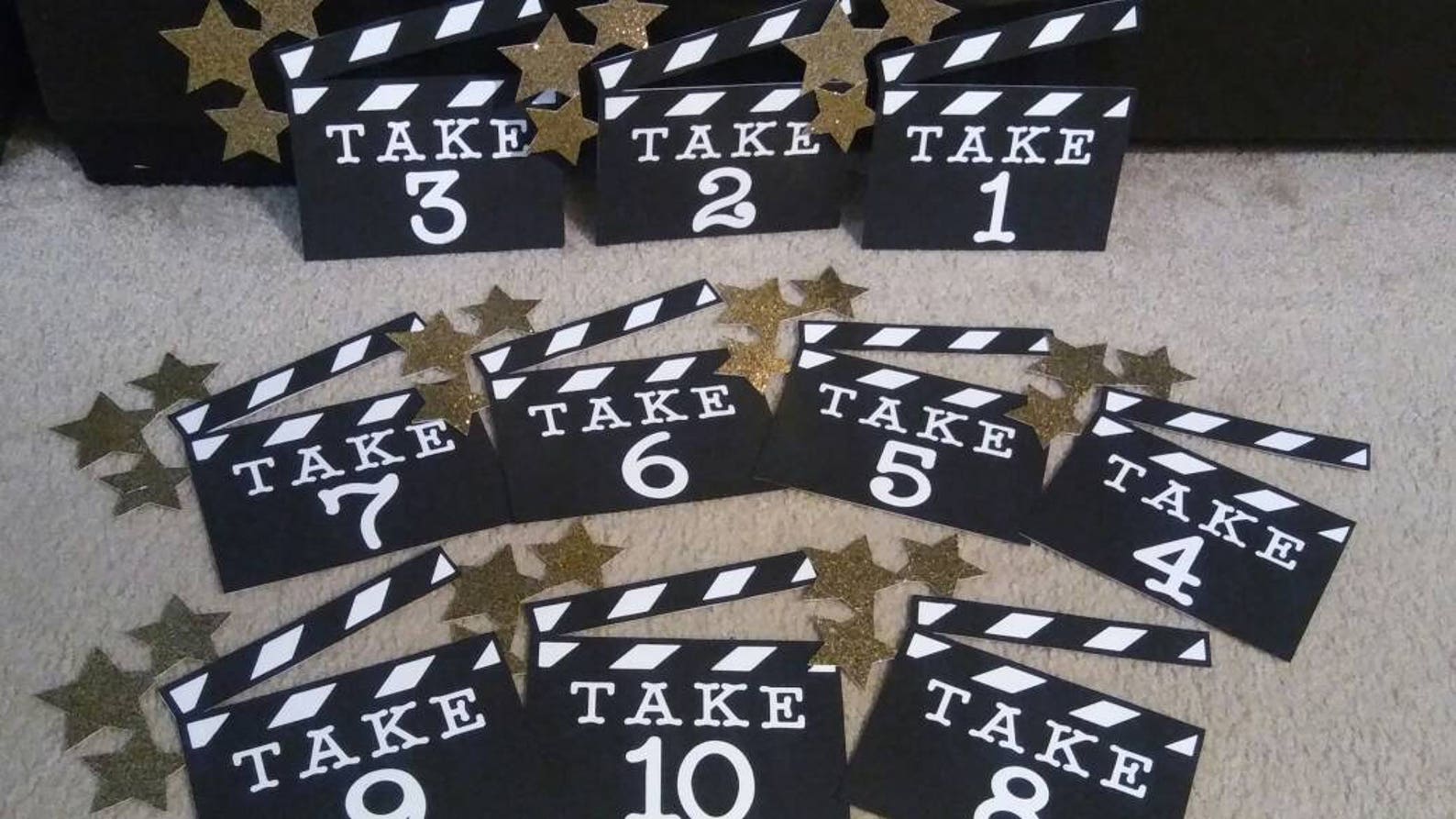 Hollywood Movie Star Cinema Clapboard Table Number Graduation - Etsy