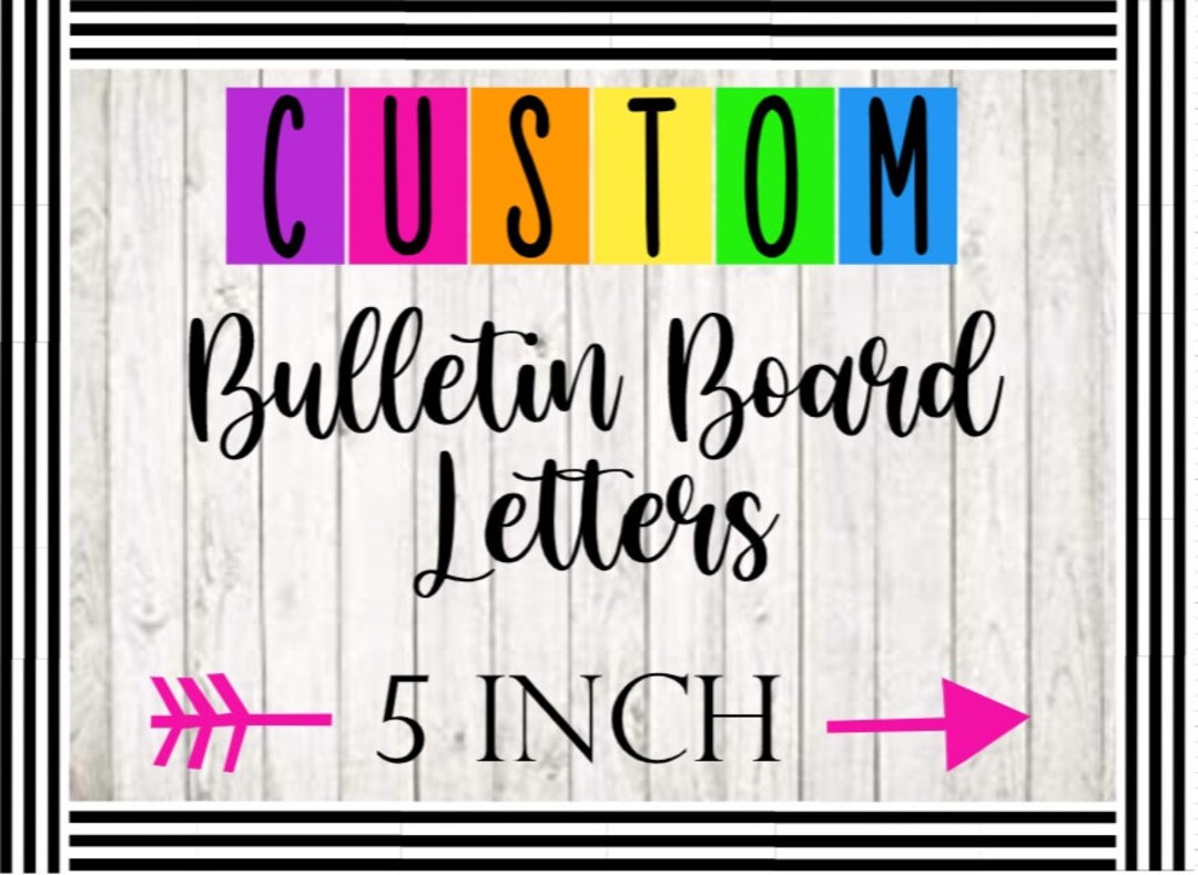 5 INCH Custom Bulletin Board Letters Cutouts / Bulletin Board Decor ...
