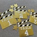 Glittery Gold Hollywood Movie Star Cinema Clapboard Table Number ...