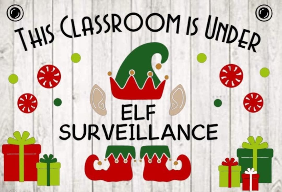 Teachers School Bulletin Board Cutouts DIY Kit "elf Surveillance ...
