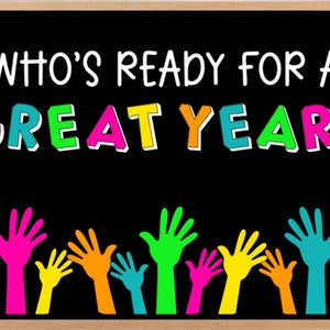 Teachers School Bulletin Board Cutouts DIY Kit "who's Ready for a Great ...