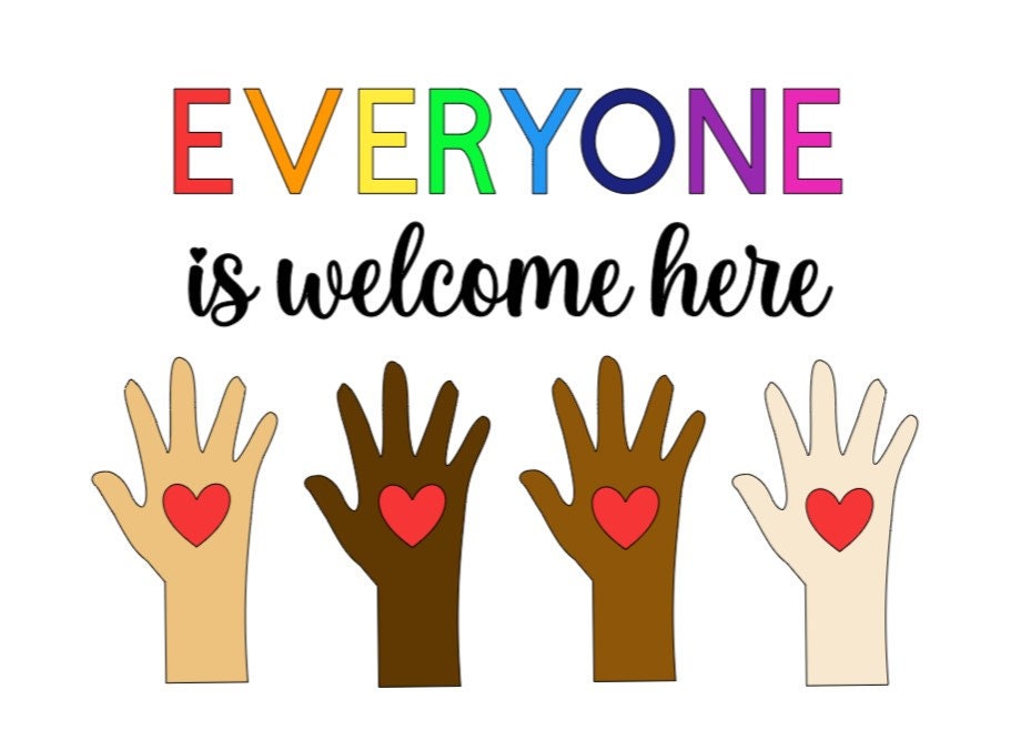 Teachers School Bulletin Board Cutouts DIY Kit "everyone is Welcome ...