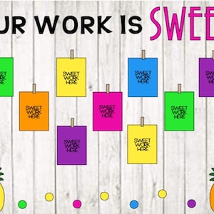 Teachers School Bulletin Board Cutouts DIY Kit "our Work is Sweet ...