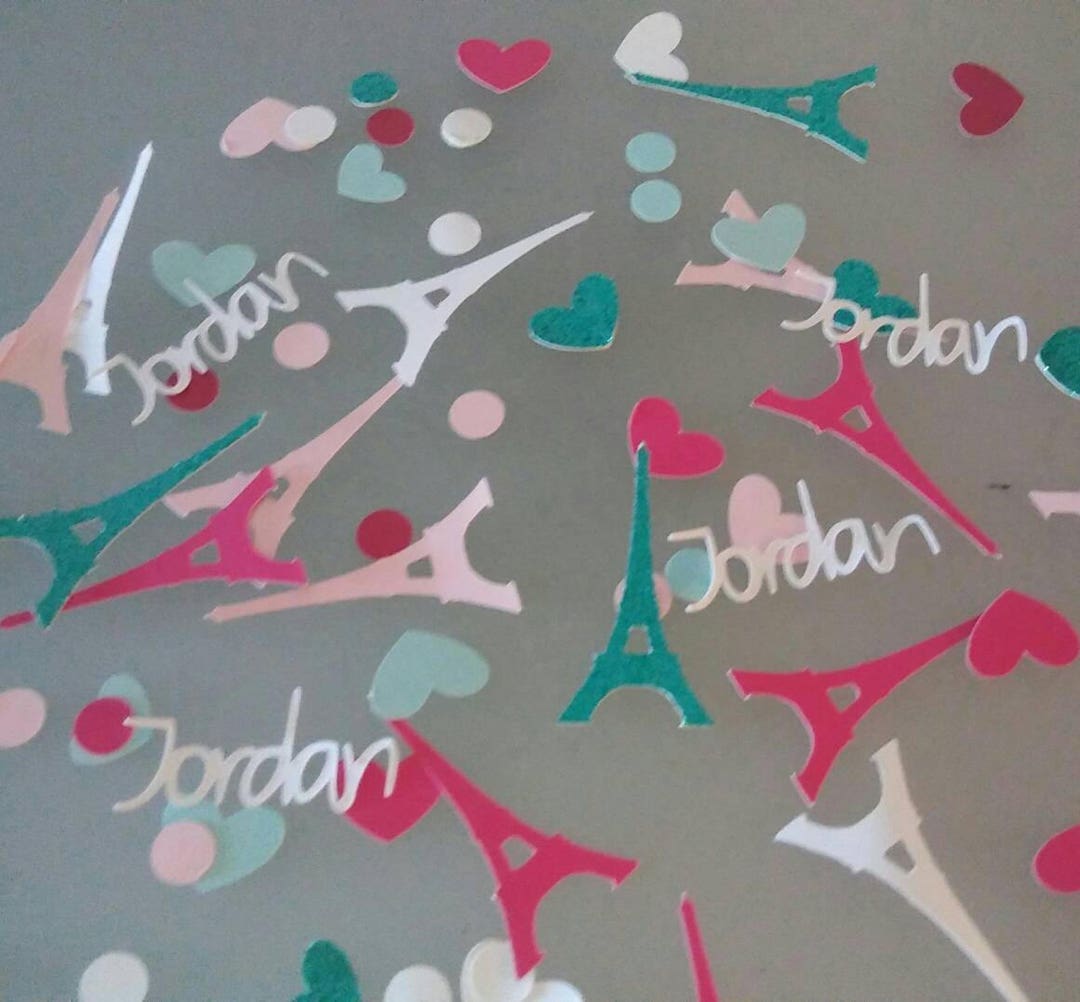 Paris Spa Eiffel Tower Parisian Theme Inspired Personalize Confetti ...