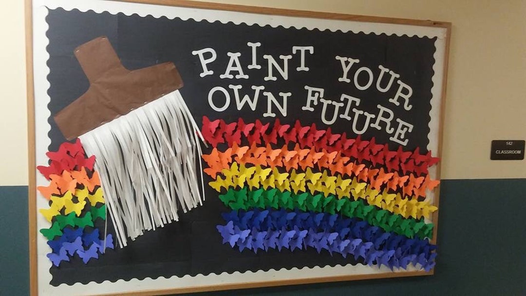 Teachers School Bulletin Board Cutouts DIY Kit "paint Your Own Future ...