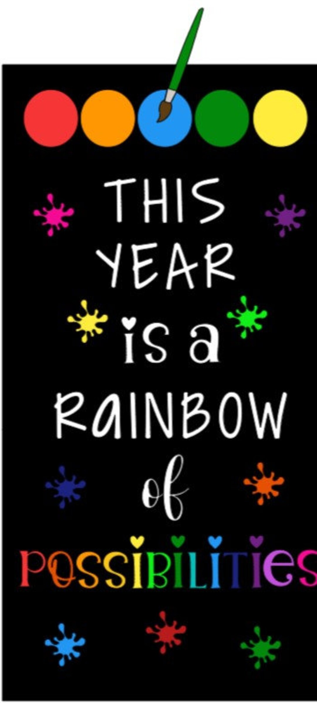 Teachers School Bulletin Board Cutouts DIY Kit "rainbow of ...