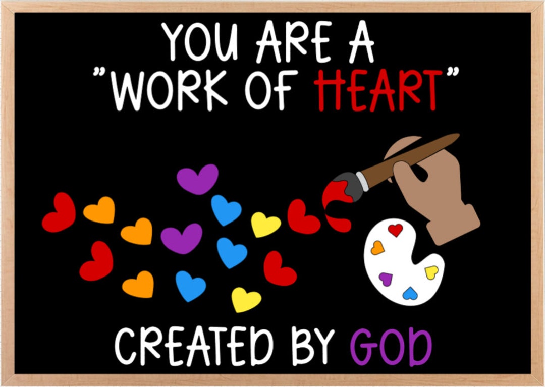 Teachers School Bulletin Board Cutouts DIY Kit "work of Art Created by ...