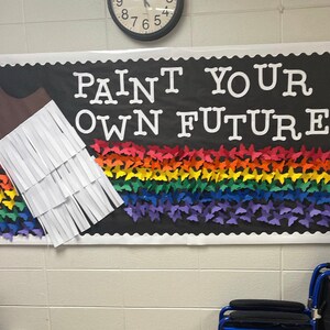 Teachers School Bulletin Board Cutouts DIY Kit "paint Your Own Future ...