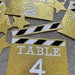 Glittery Gold Hollywood Movie Star Cinema Clapboard Table Number ...