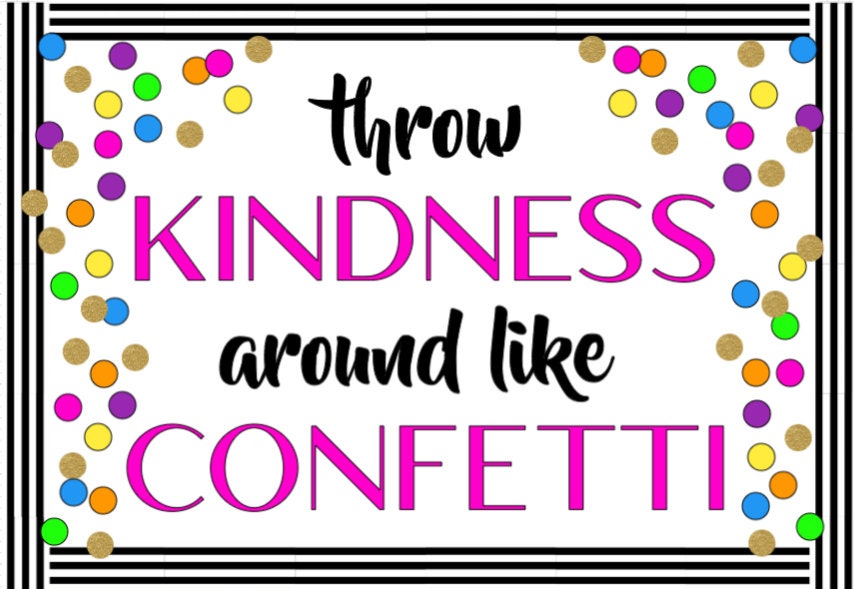Teachers School Bulletin Board Cutouts DIY Kit "throw Kindness Like ...