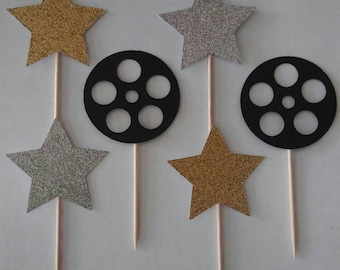 Stars Cutouts, Movie Birthday Party, Hollywood Party, Hollywood Movie ...