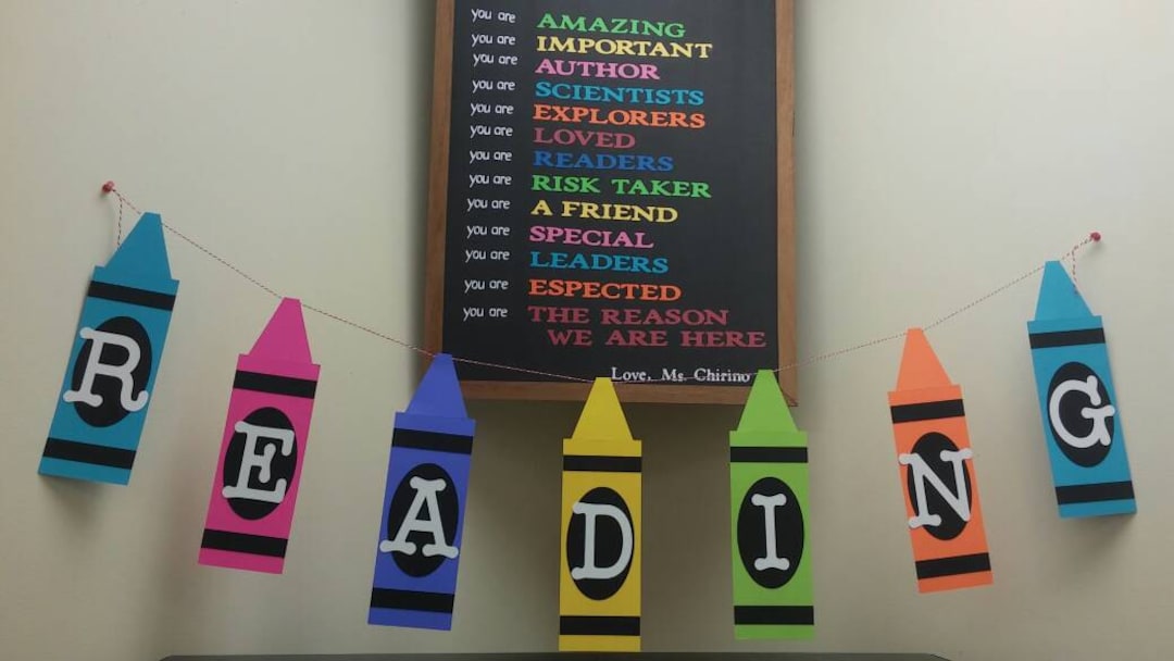 Crayola Birthday Party | Classroom Decoration 3D Paper Banner - Etsy