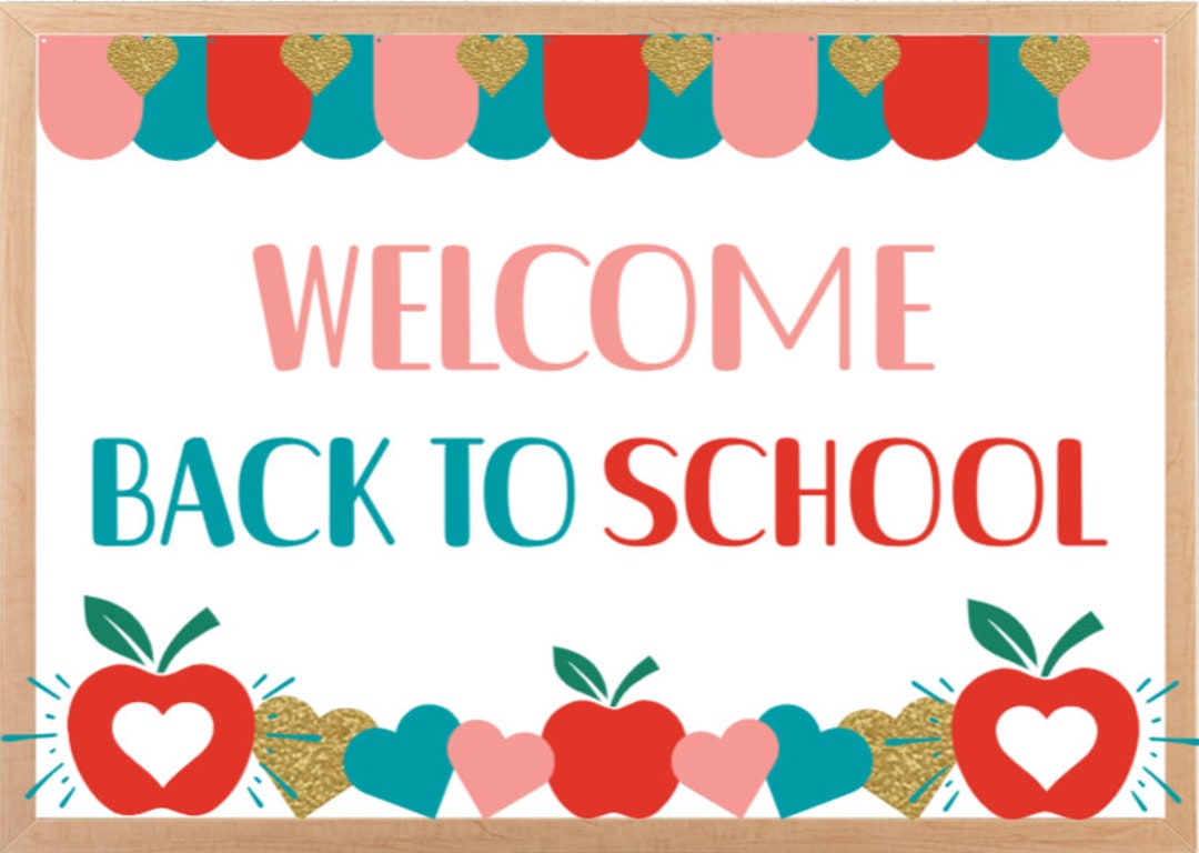 Teachers School Bulletin Board Cutouts DIY "welcome Back to School ...