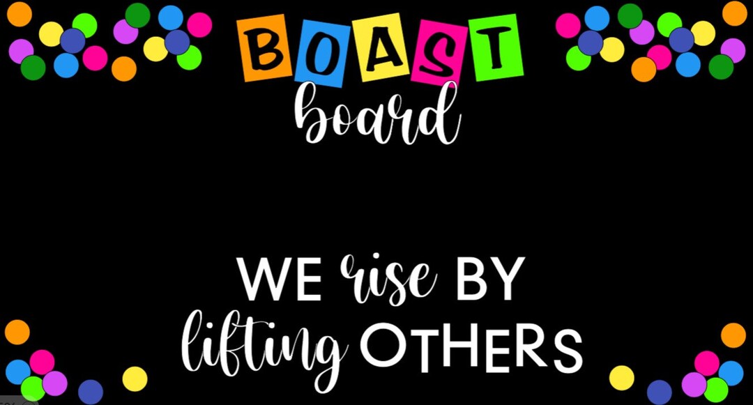 Teachers School Bulletin Board Cutouts DIY Kit "boast Board" | Back to ...