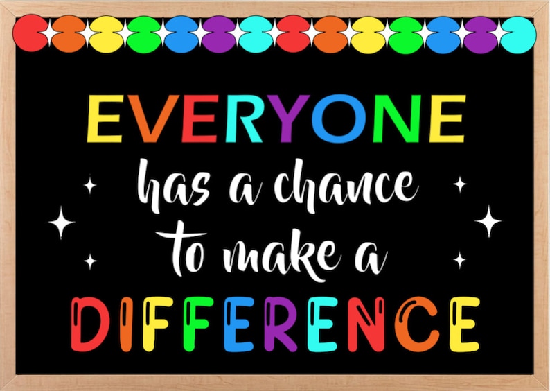 Teachers School Bulletin Board Cutouts DIY "everyone Has a Chance to ...