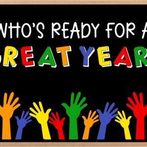 Teachers School Bulletin Board Cutouts DIY Kit "who's Ready for a Great ...