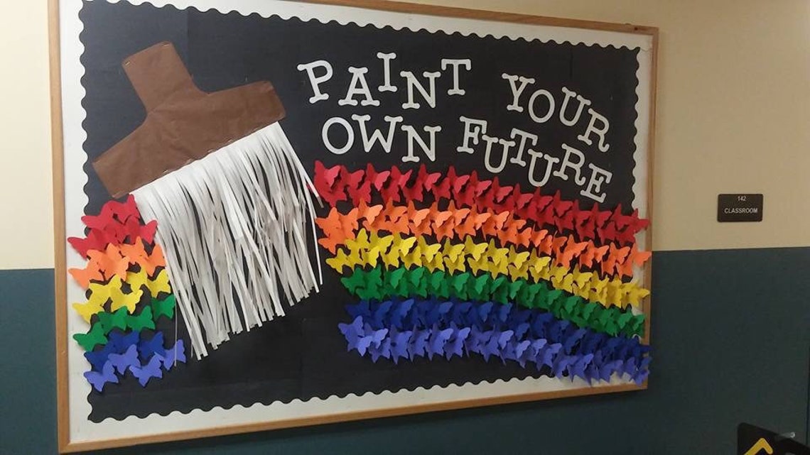 Teachers School Bulletin Board Cutouts DIY Kit "paint Your Own Future ...