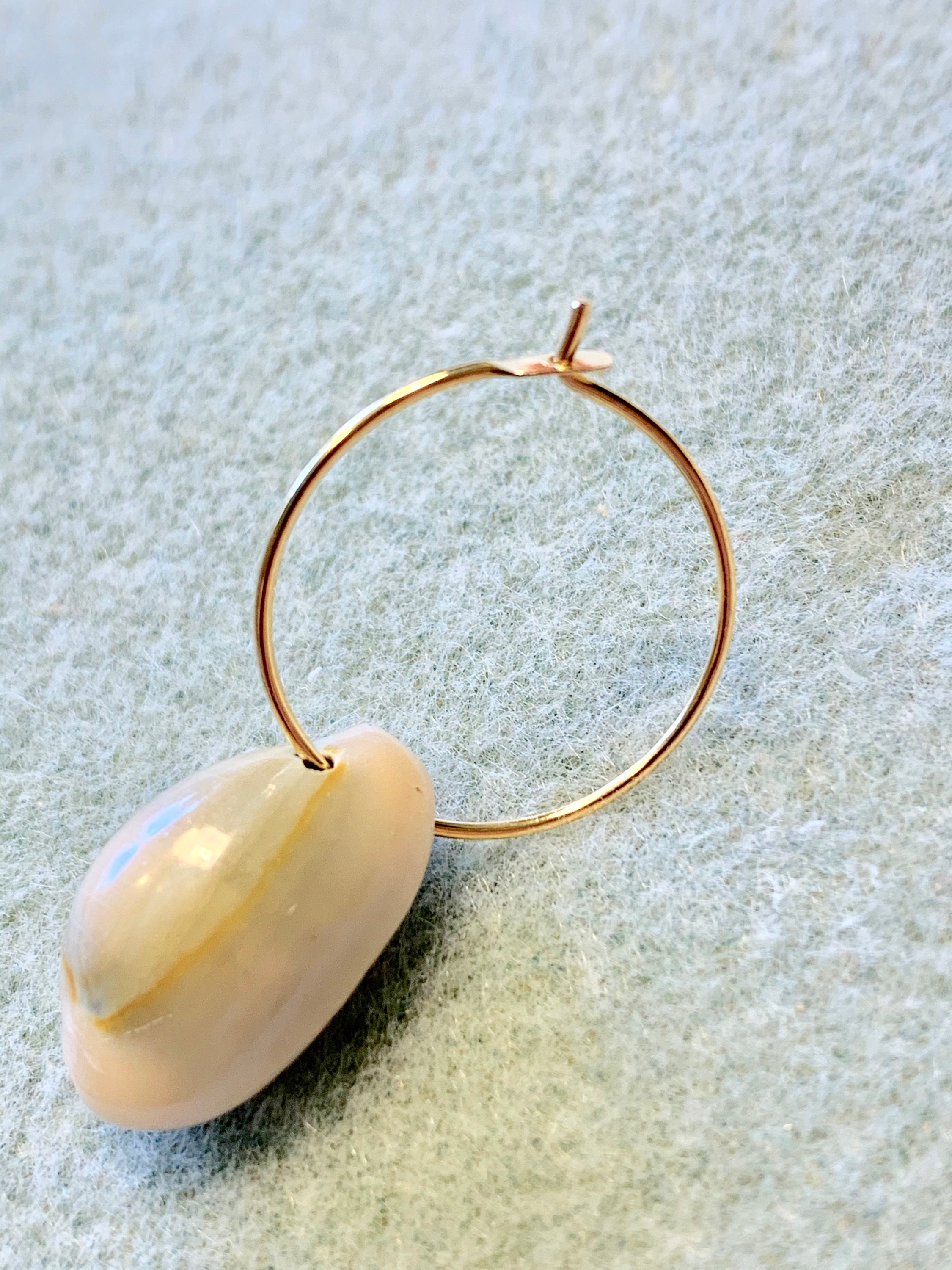 Simple Shell Earrings Gold Plated Tiny Shell Earrings | Etsy