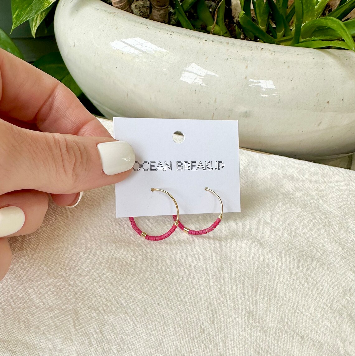 Tiny Colorful Gold Bar Hoop Earrings, Tiny Colored Hoop Earrings ...