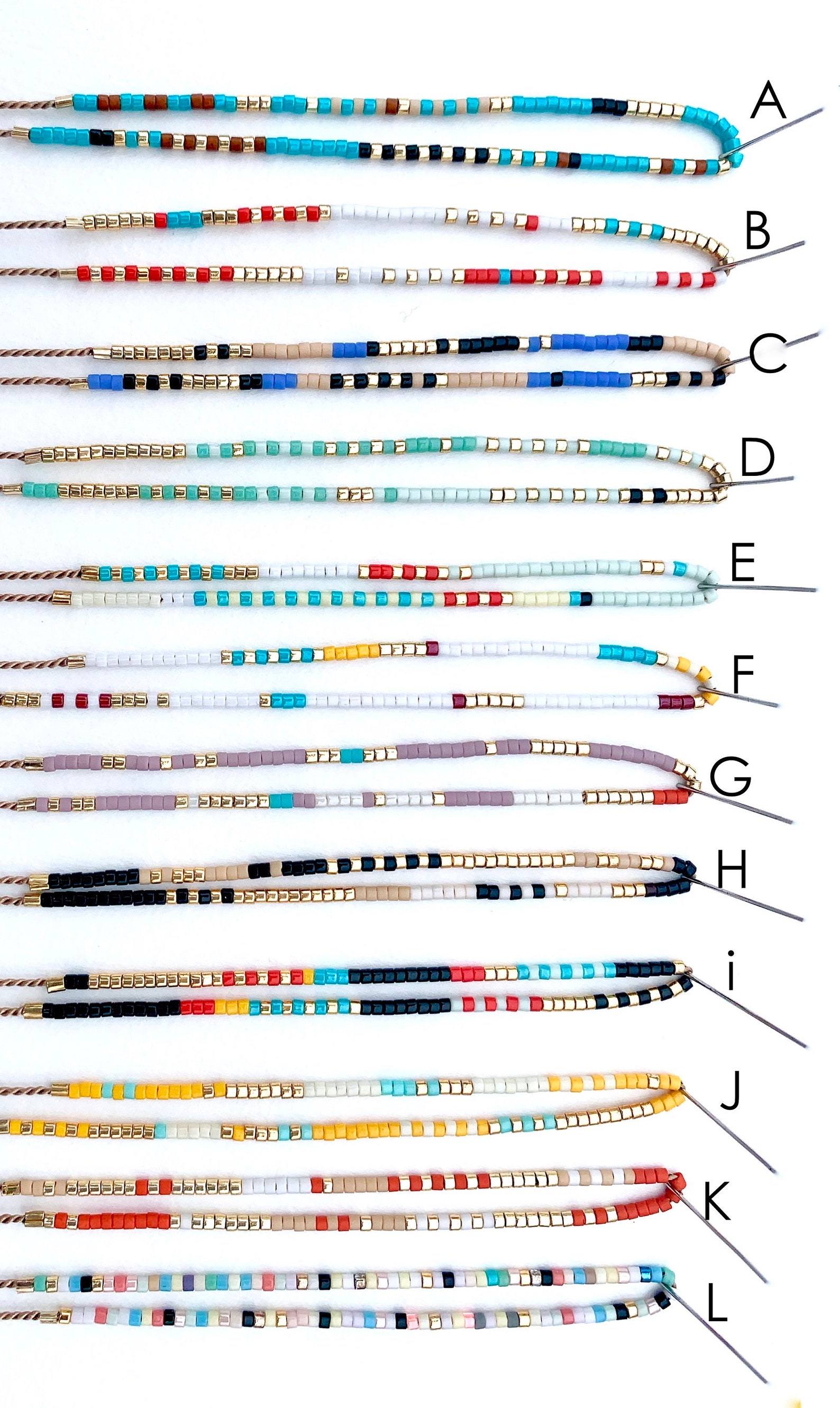 Adjustable String Bracelet Seed Bead Bracelet Colorful - Etsy